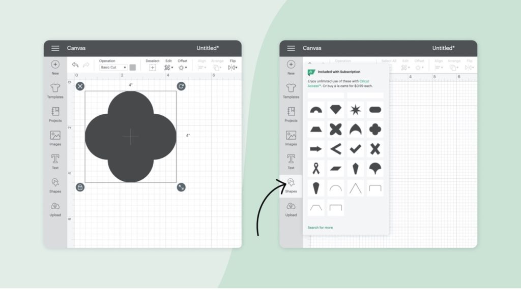 More shapes now in Design Space – Cricut